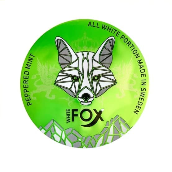 White Fox Peppered Mint Slim All White Portion | SnusMarkt.ch